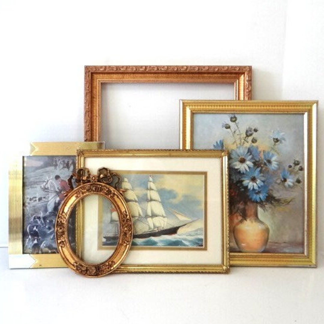 5 Gold Frames Ornate Embossed Frames Large Wedding Frames - Etsy