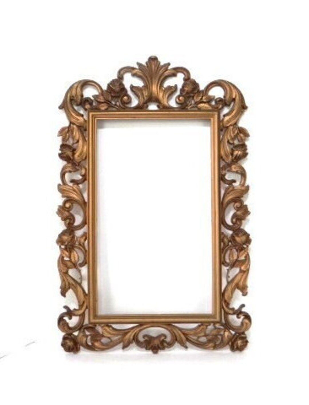 Vintage Large Gold 12 X 20 Syroco 29-inch Frame Ornate Victorian ...