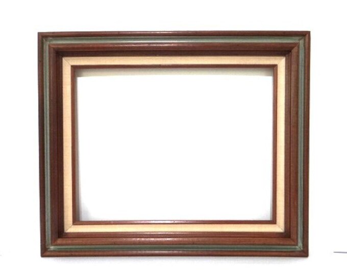 Vintage Blue Brown 14x18 Wood 23-inch Frame Classic Midcentury Frame Wedding Gallery Wall Frame ...
