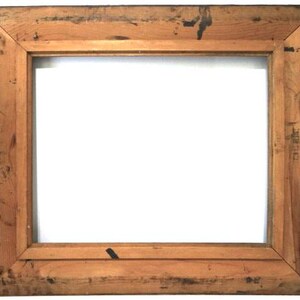 Vintage Wood 16x20 Frame 28-inch Burlap Midcentury Frame Picture ...