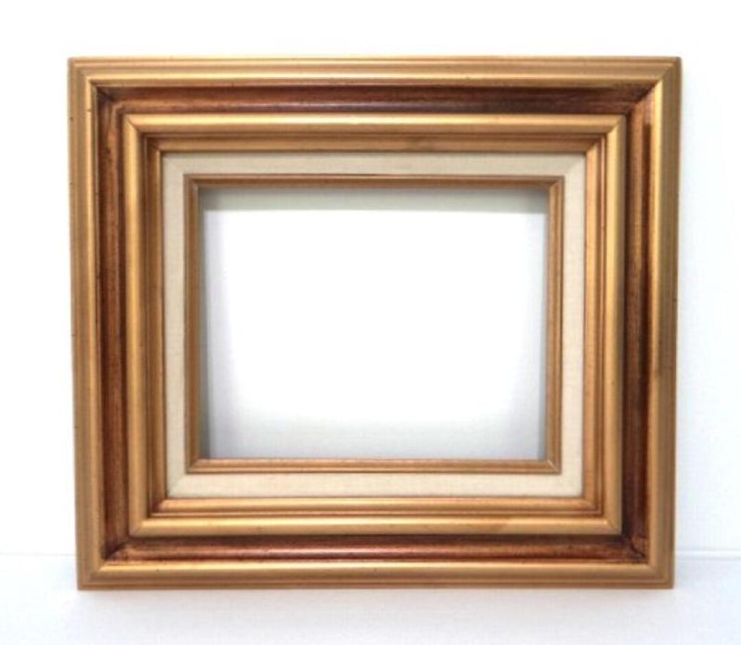 Vintage Gold 8X10 Wood 14-inch Frame Gold Gilded and Brown Classic ...