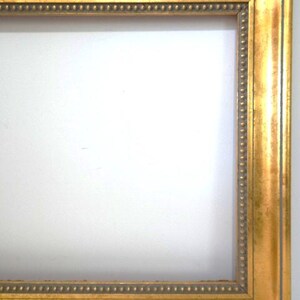 Gold Gilded 14x17 Wood Frame 21-inch Beaded Inside Trim Picture Frame ...