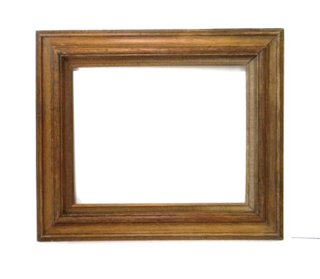 Vintage Wood 16x20 Frame 28-inch Burlap Midcentury Frame Picture ...