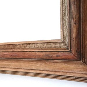 Vintage Wood 16x20 Frame 28-inch Burlap Midcentury Frame Picture ...