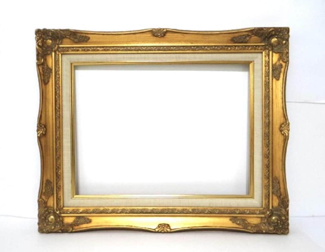 Vintage Ornate 12x16 Frame 21-inch Gold Gilded Fancy Wood Frame Baroque ...
