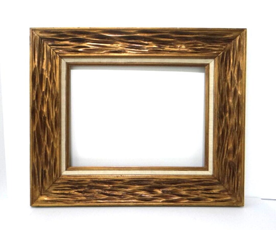 Vintage Rustic Wood 12x16 Gold Frame 23-inch Carved Textured Frame ...