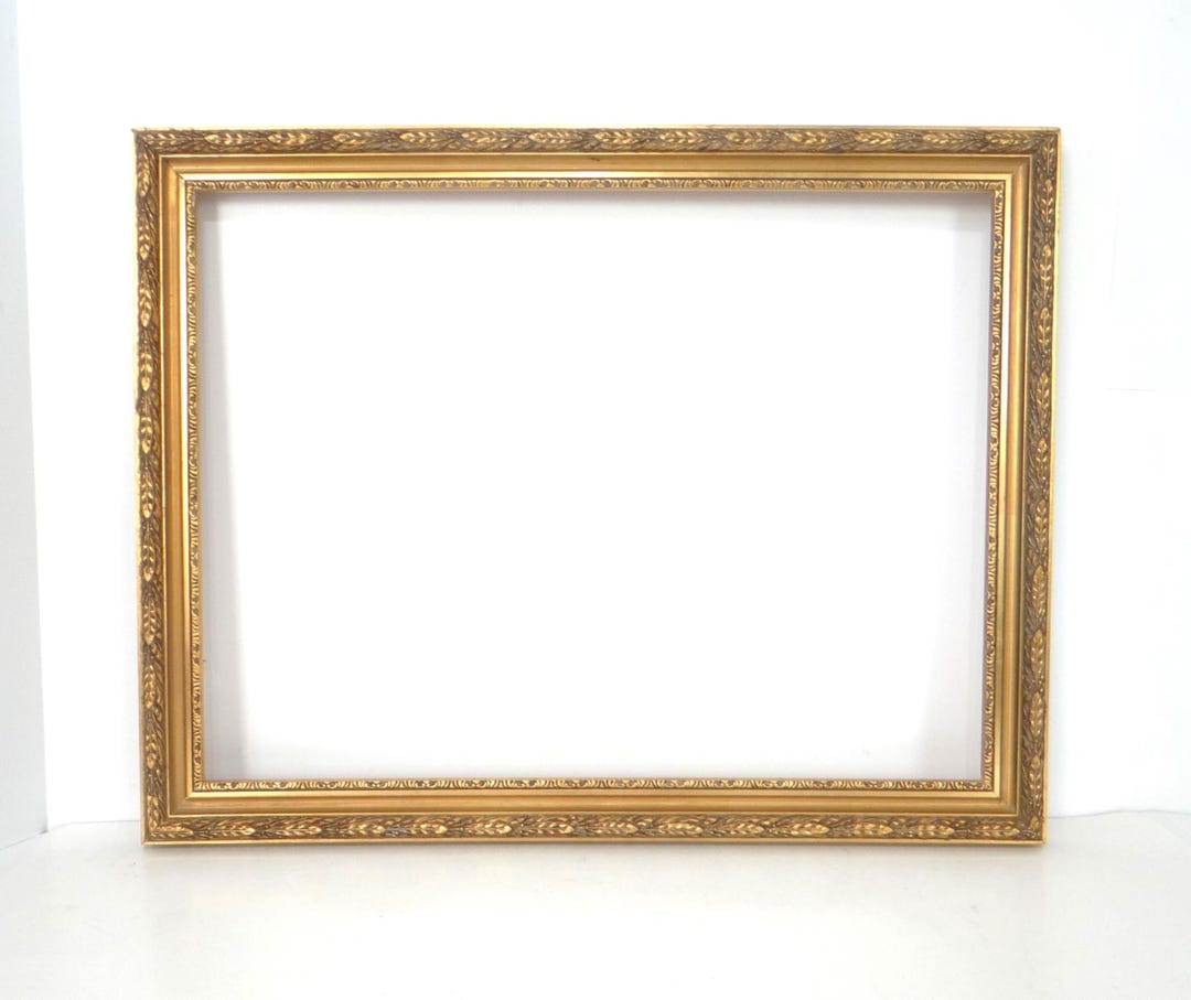 Large Gold 22-inch Frame 19x14 Wood Ornate Raised Design Frame Painting ...