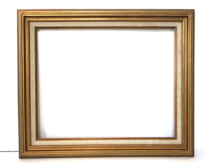 Vintage Gold 16x20 Wood 24-inch Frame Classic Layered Midcentury Frame ...