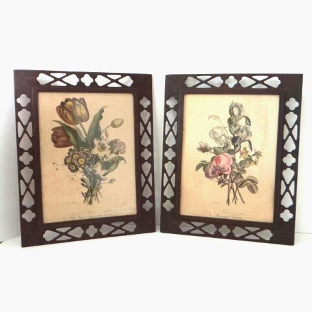 2 Vintage Matching Wood 9x12 Frames Pair Victorian Wall Frames - Etsy