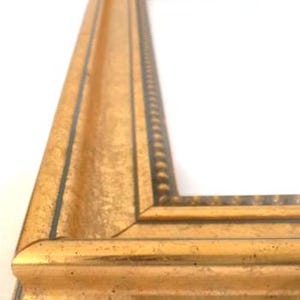 Gold Gilded 14x17 Wood Frame 21-inch Beaded Inside Trim Picture Frame ...