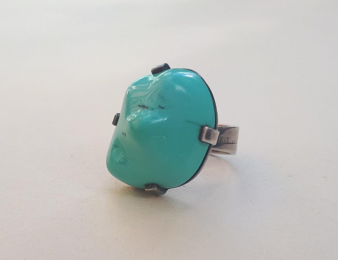 Modernist Danish Turquoise Statement Ring - Etsy
