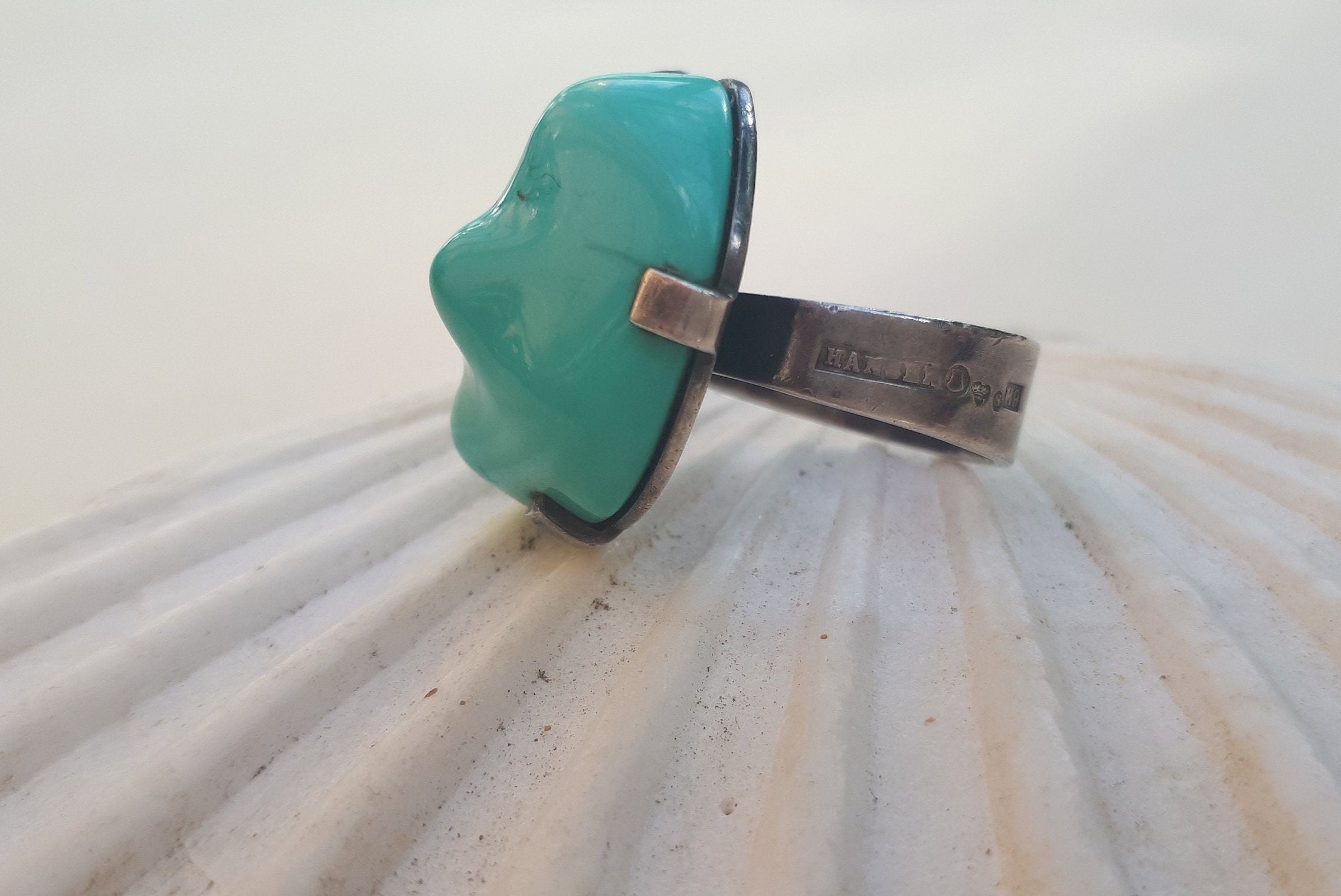 Modernist Danish Turquoise Statement Ring - Etsy
