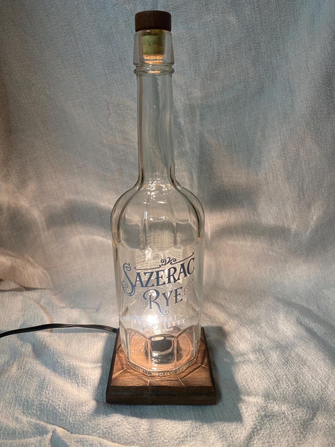 Sazerac Rye Straighta Rye Whiskey Repurposed Bottle Lamp - Etsy