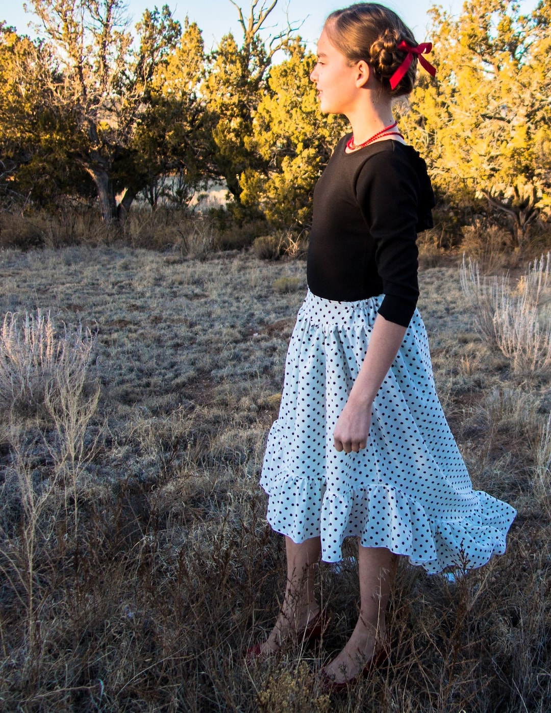 Blaire's High Low Ruffled Skirt for Toddler and Girls Sizes 2t-12. Pdf ...