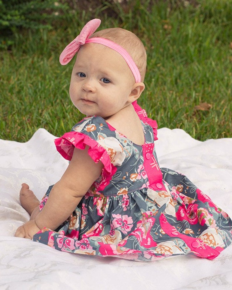 Baby Helena's Button Back Top & Dress PDF Sewing Pattern for Baby Sizes ...