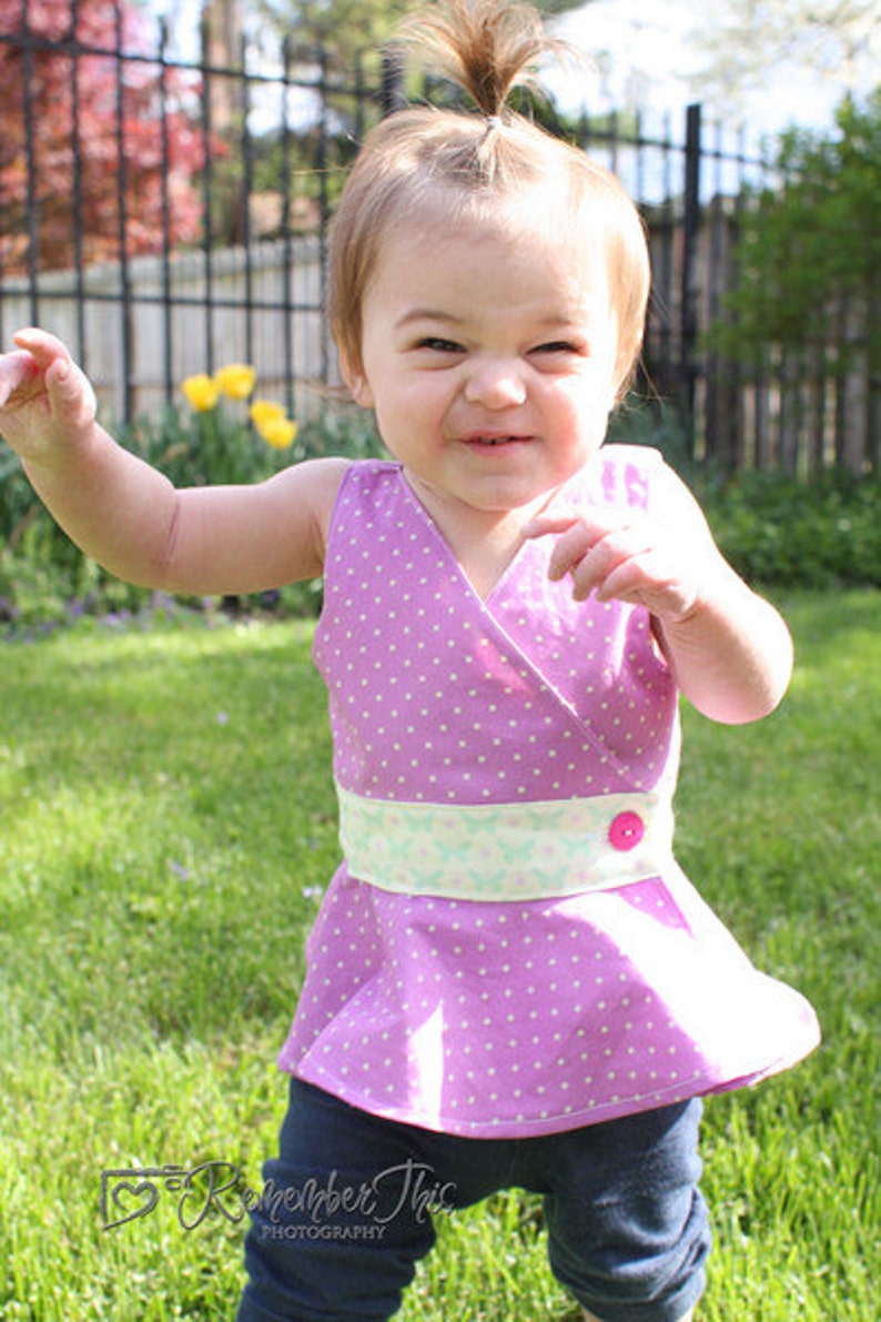 Megan's Wrap Top & Dress. PDF Sewing Pattern for Toddler - Etsy New Zealand