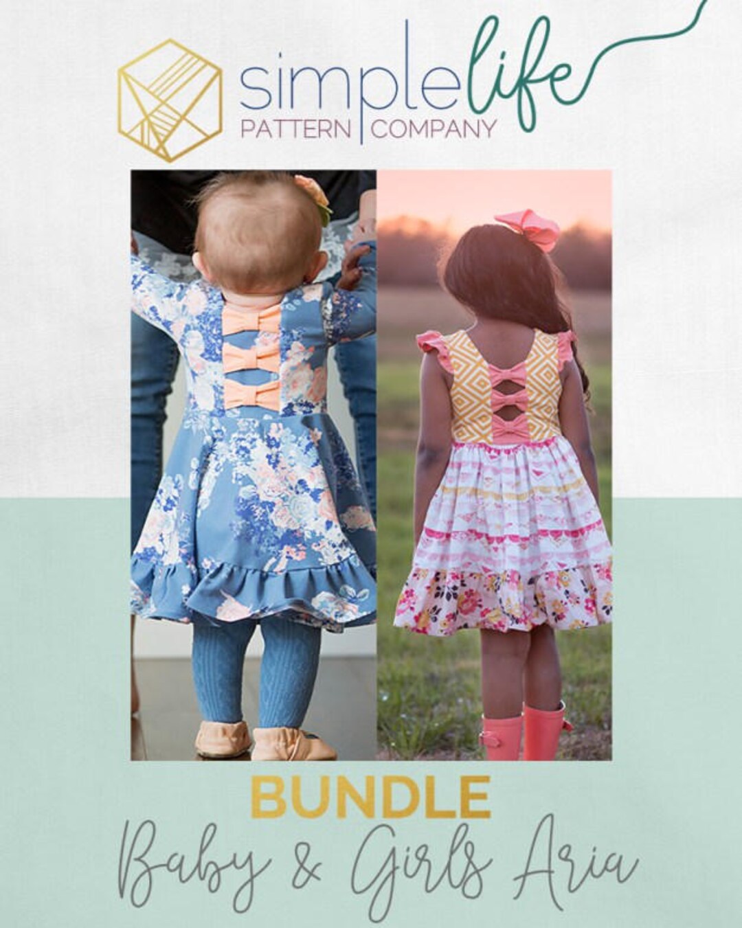 BUNDLE: Girls and Baby Aria's. PDF Downloadable Sewing Patterns for ...
