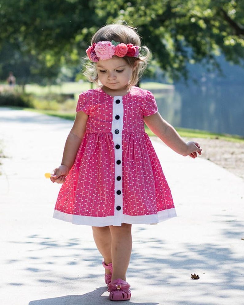 Baby Helena's Button Back Top & Dress PDF Sewing Pattern for Baby Sizes ...
