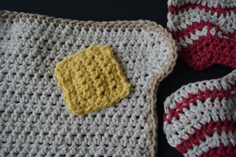 PATTERN Bacon Eggs and Toast Crochet - All 3 Available in One Download ...