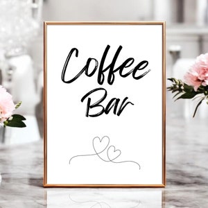 Printable Coffee Bar Sign Wedding Sign Party Sign Digital Download ...