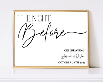 Personalized Welcome Sign, Welcome to the Night Before Rehearsal Dinner ...