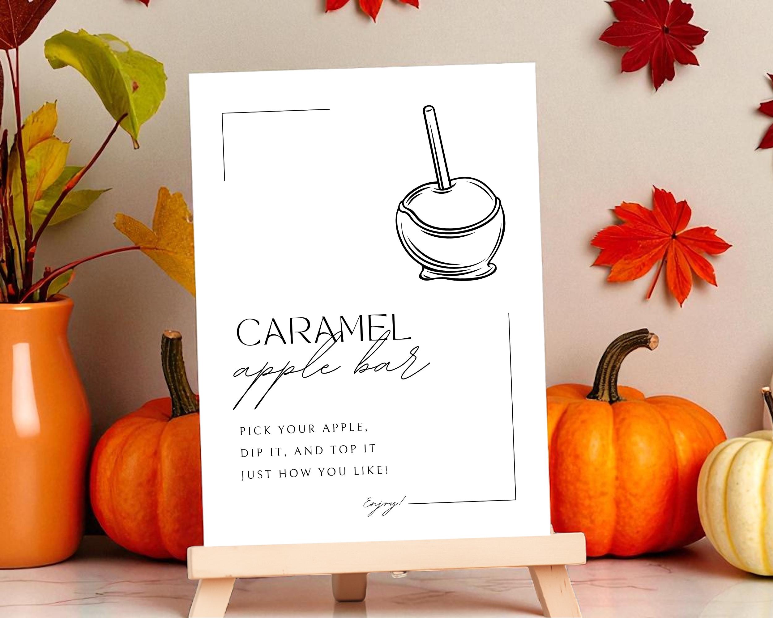 Caramel Apple Bar Sign, Printable Instant Download - Etsy