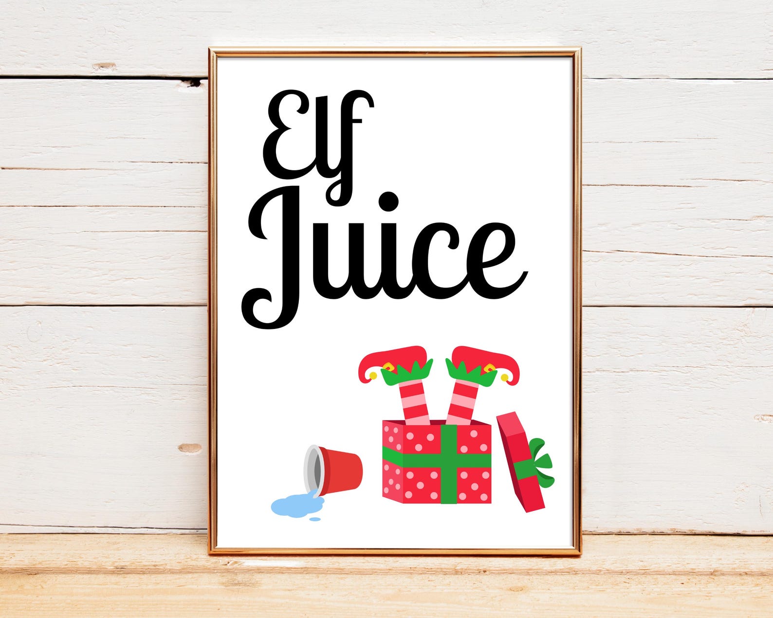 Printable Christmas Bar Sign, Elf Juice, Holiday Party Decor (digital ...