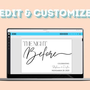 The Night Before Sign Rehearsal Dinner Editable Template Custom ...