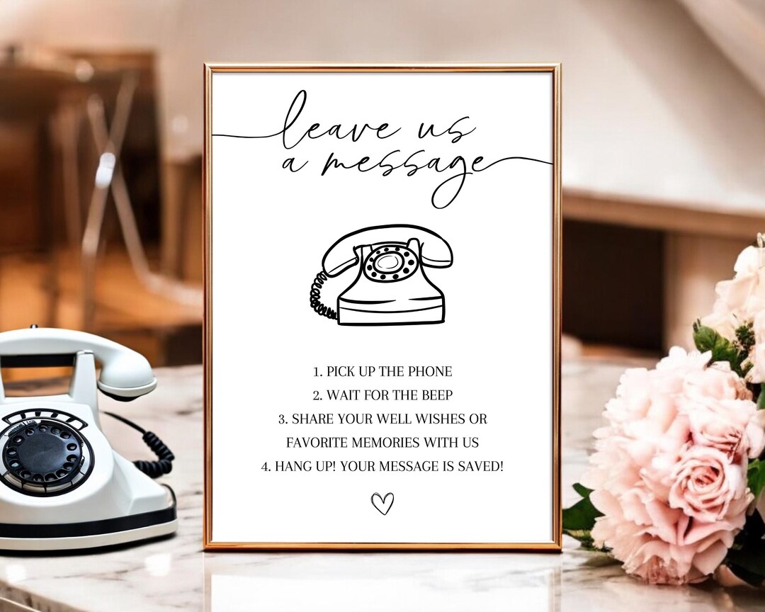 Printable Audio Guestbook Sign, Wedding Signage, Leave Us a Message ...
