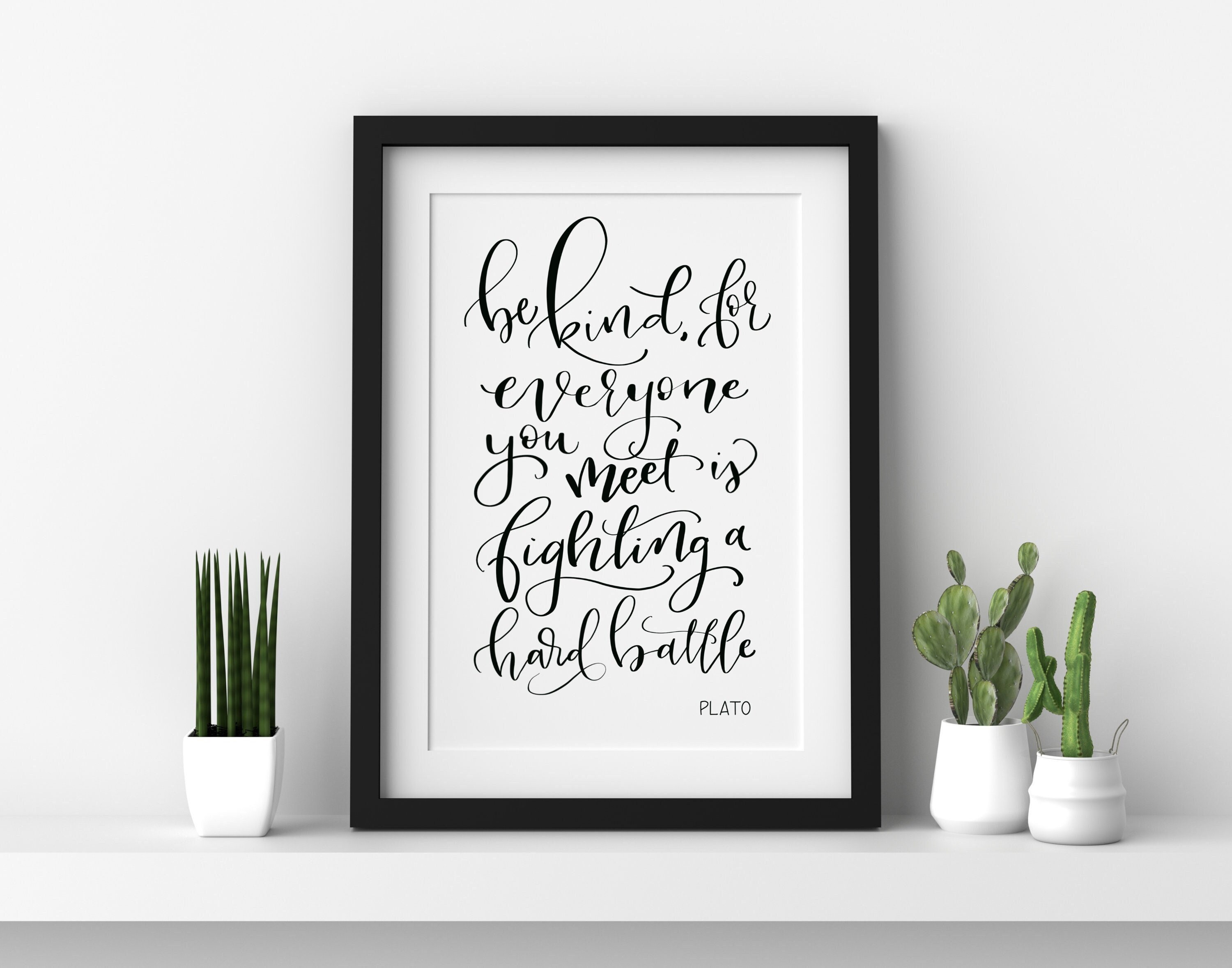 Printable Wall Art Inspirational Quote Instant Download Hand Lettered ...