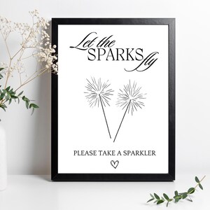 Printable Sparklers Send off Sign, Wedding Send off Sign, Printable ...