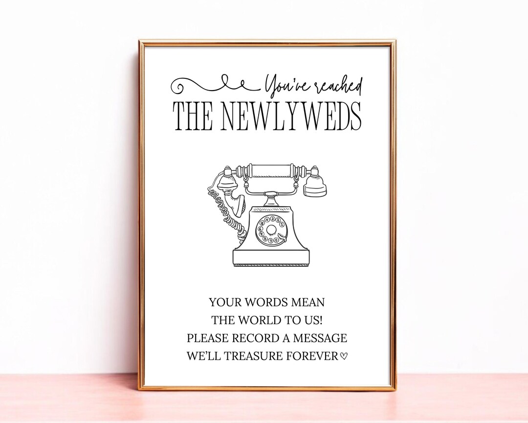 Audio Guestbook Sign, Wedding Phone Message, After the Tone (digital ...