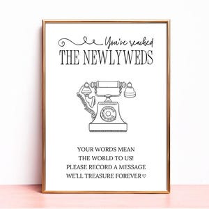 Audio Guestbook Sign, Wedding Phone Message, After the Tone (digital ...