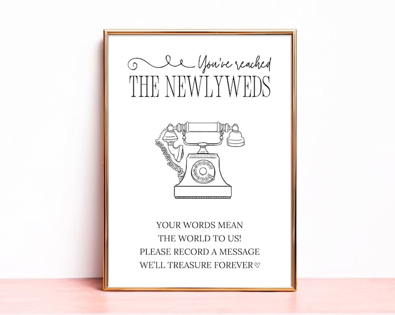Audio Guestbook Sign, Wedding Phone Message, After the Tone (digital ...