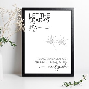 Printable Sparklers Sign, Wedding Send off Sign, Printable Wedding Sign ...