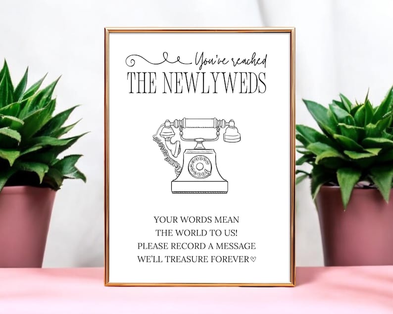 Audio Guestbook Sign, Wedding Phone Message, After the Tone (digital ...