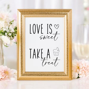 Printable Dessert Table Sign, Love is Sweet, Wedding Signage, Digital ...