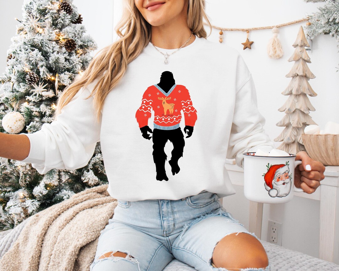 Yeti Ugly Christmas Sweater: Unisex Crewneck Sweatshirt - Etsy