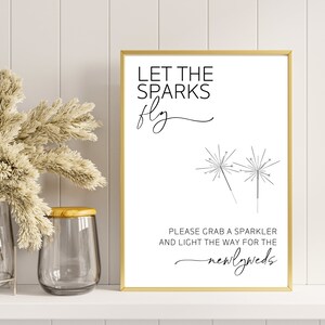 Printable Sparklers Sign, Wedding Send off Sign, Printable Wedding Sign ...