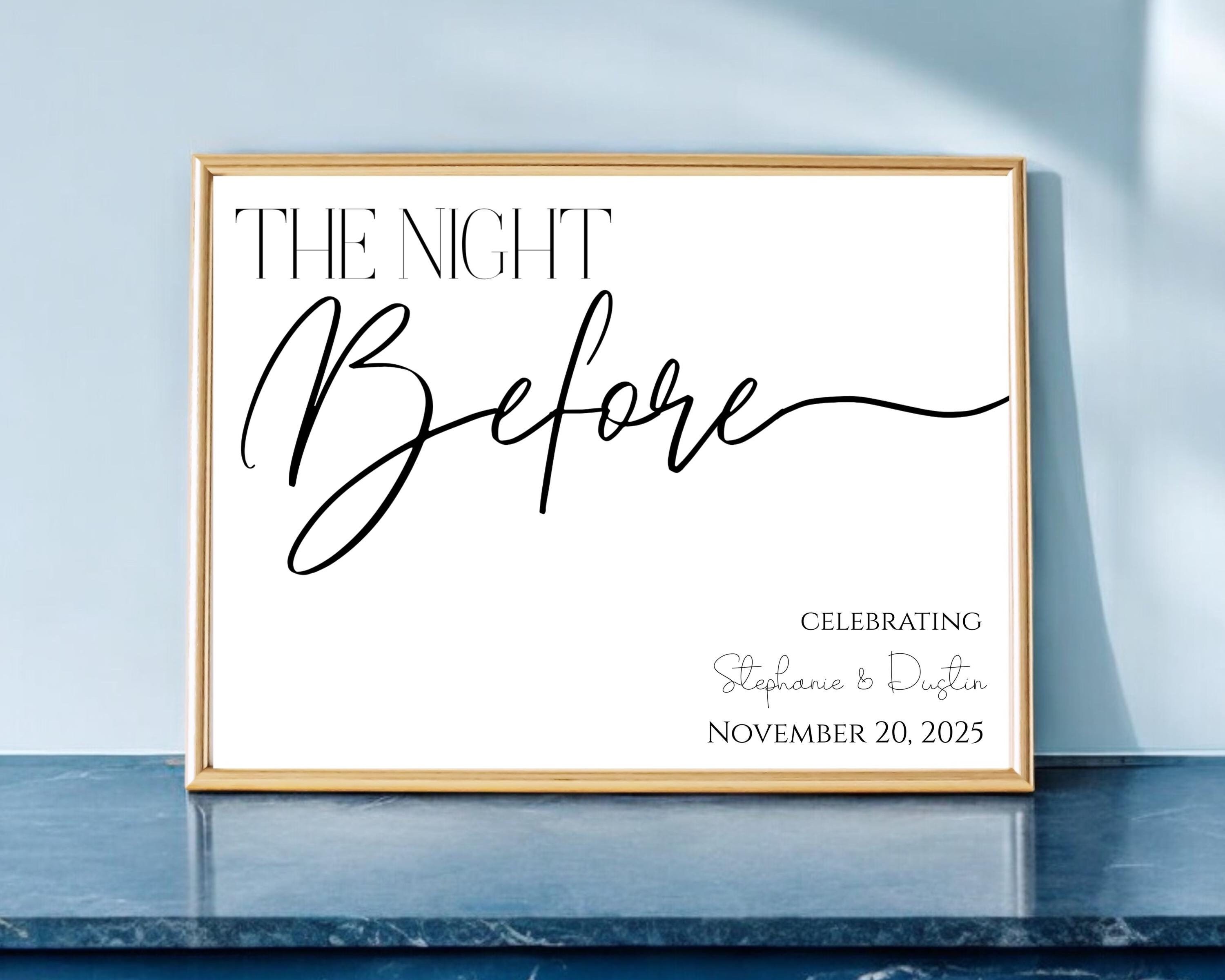 The Night Before Sign Rehearsal Dinner Editable Template Custom ...