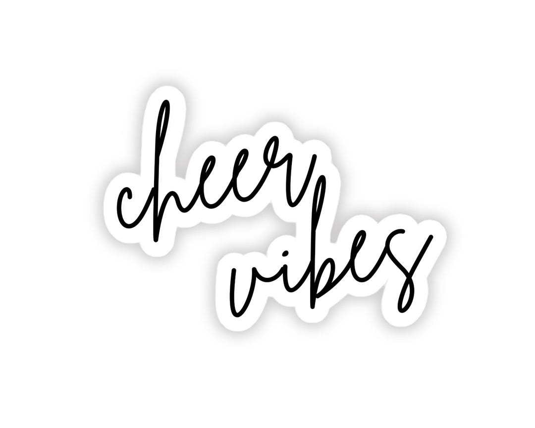 Cheer Vibes Sticker: Glossy Vinyl Cheerleading Decal - Etsy