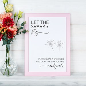 Printable Sparklers Sign, Wedding Send off Sign, Printable Wedding Sign ...