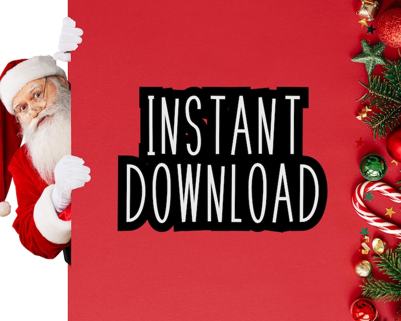 Santas Drink Station Sign, Printable Christmas Bar Decorations (digital ...