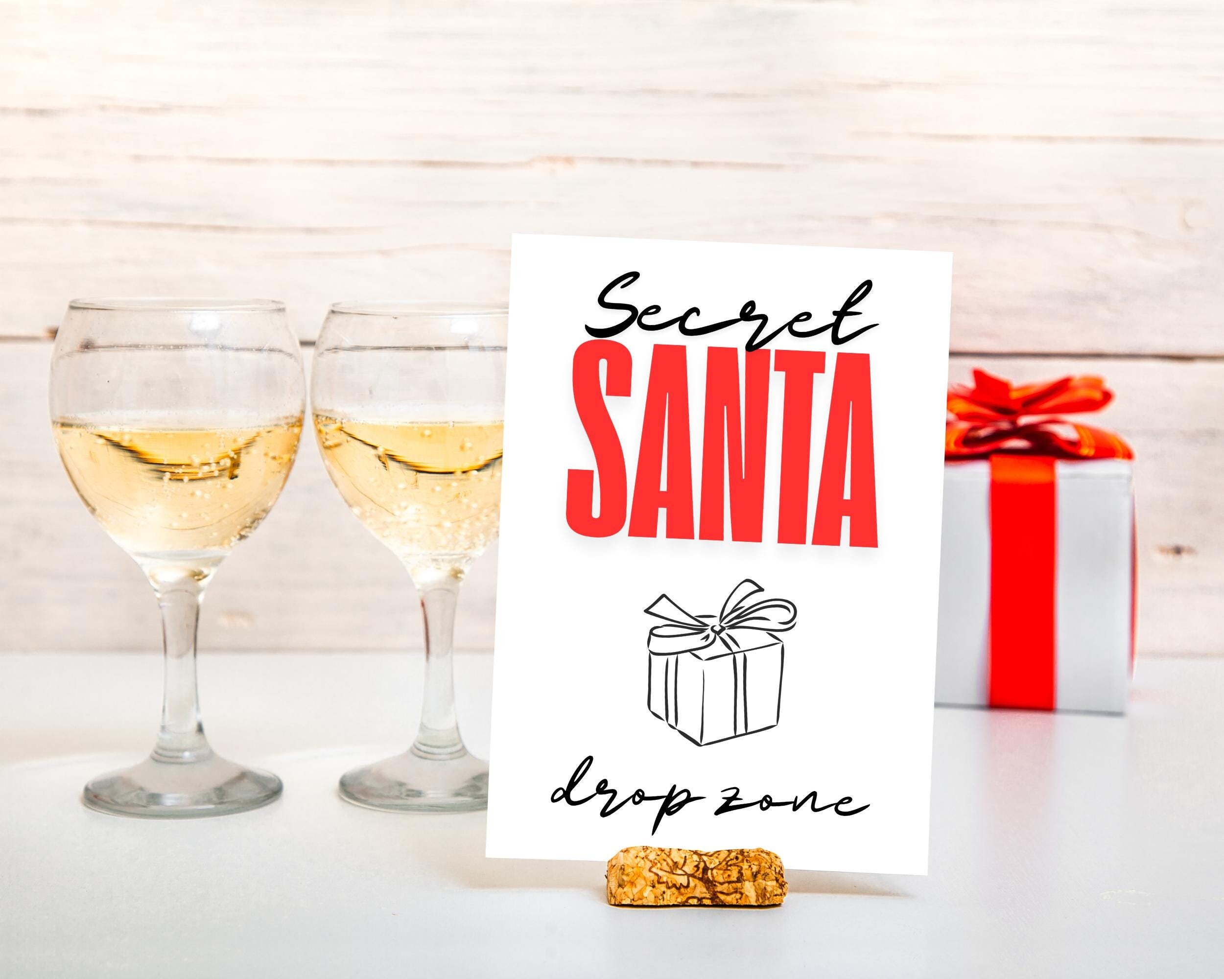 Secret Santa Drop off Sign, Printable Christmas Party Decor (digital ...