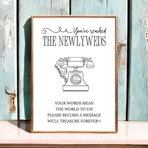 Audio Guestbook Sign, Wedding Phone Message, After the Tone (digital ...