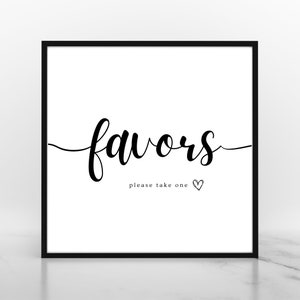 Wedding Favors Sign | Printable Wedding Sign | Table Sign | Wedding ...