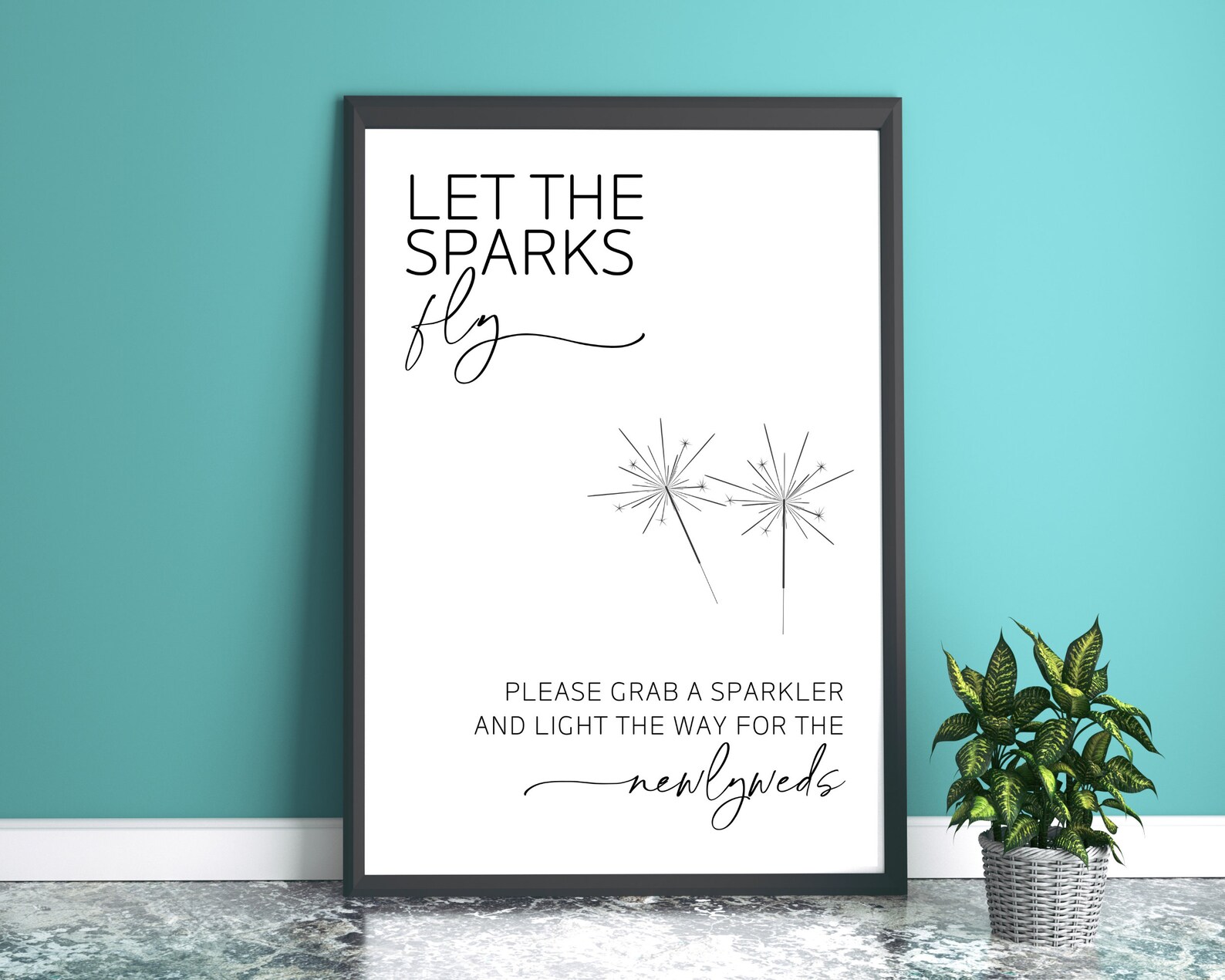 Sparklers Wedding Send off Sign, Printable Table Decor, Sparks Fly ...