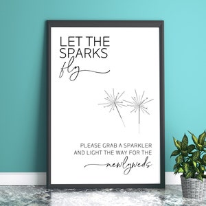 Printable Sparklers Sign, Wedding Send off Sign, Printable Wedding Sign ...