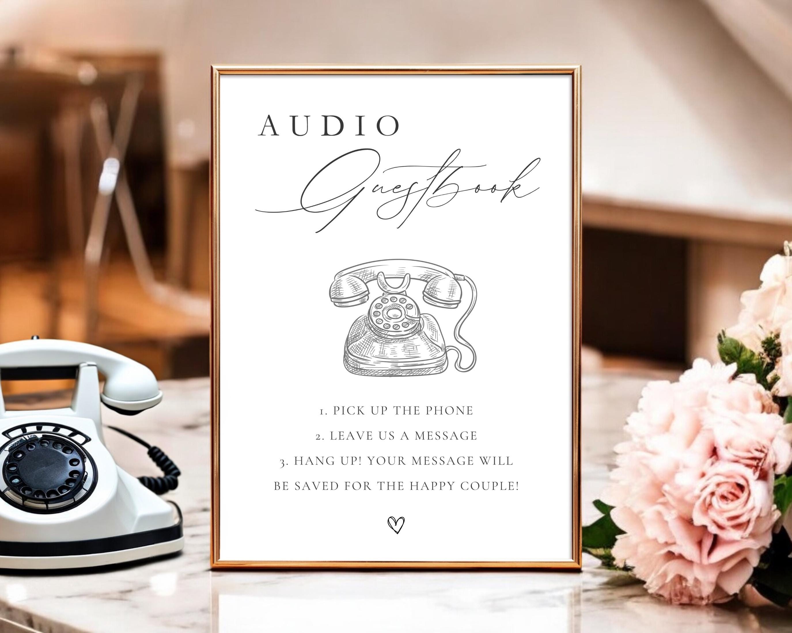 Audio Guest Book Sign, Wedding Decor Printable, After the Tone (digital ...