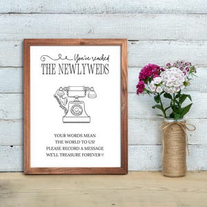 Audio Guestbook Sign, Wedding Phone Message, After the Tone (digital ...